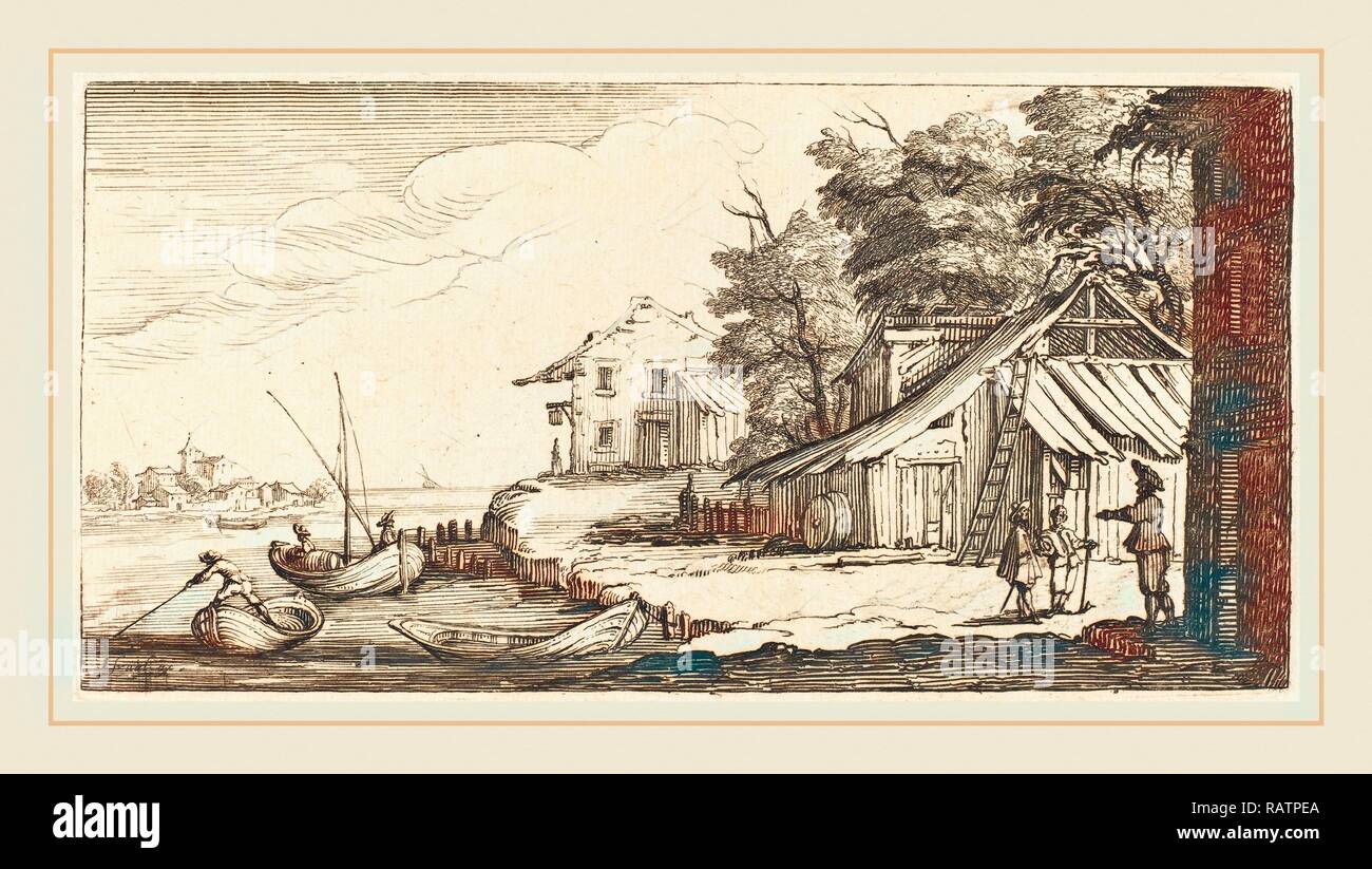 after Jacques Callot, River Bank, 1635 or after, etching. Reimagined by ...