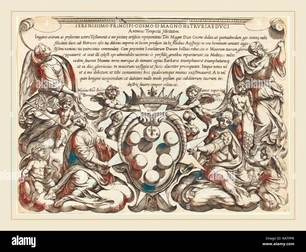 Antonio Tempesta, Italian (1555-1630), Frontispiece, 1613, etching ...