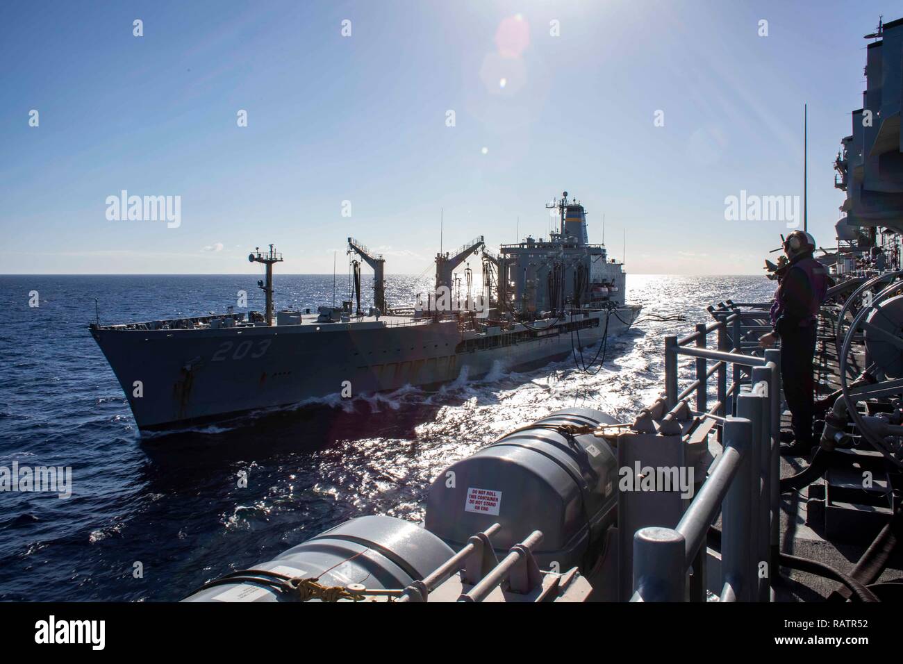 181229-N-KW492-0198 ATLANTIC OCEAN (Dec. 29, 2018) The Henry J. Kaiser ...