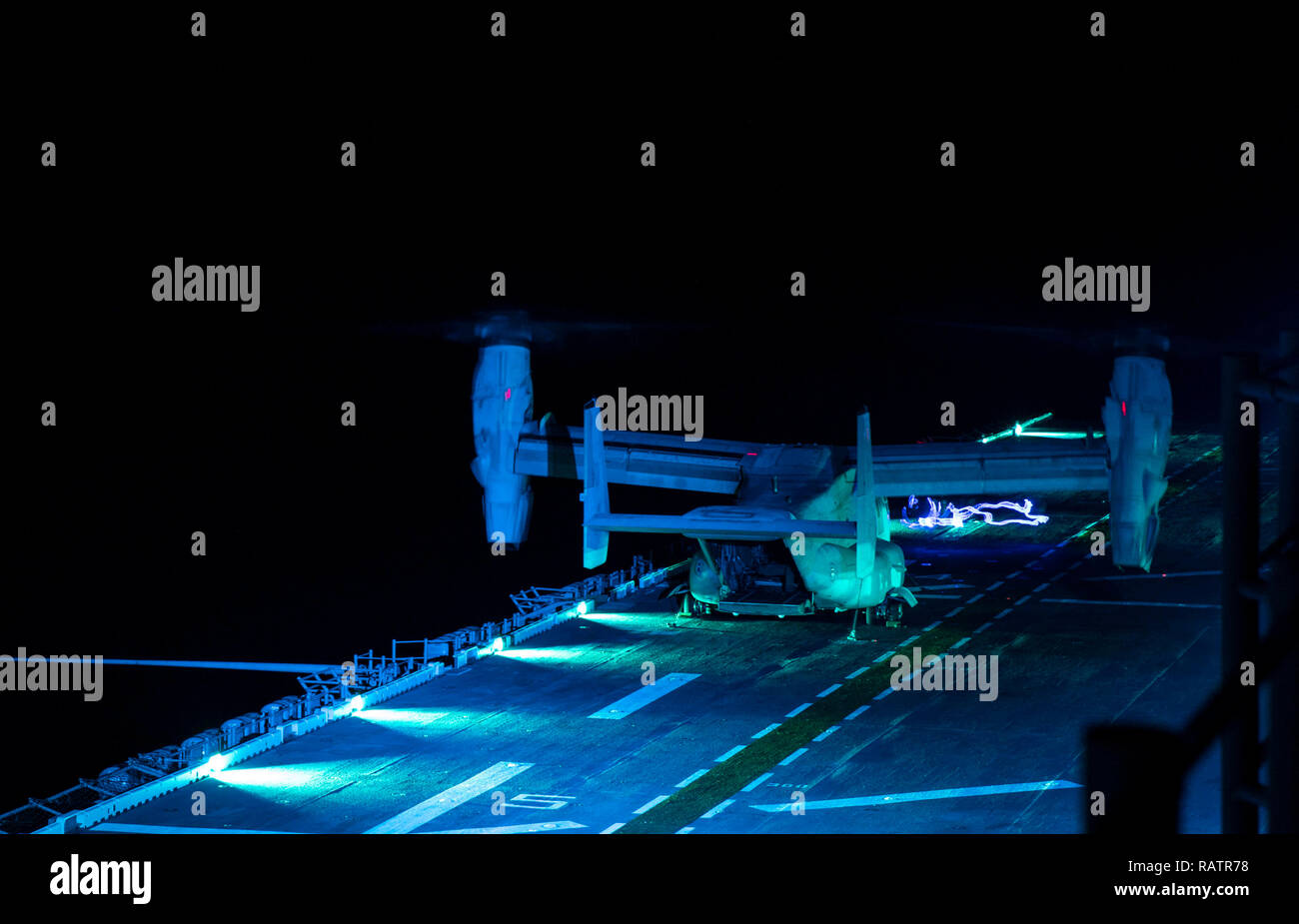 An MV-22 Osprey with the 22nd Marine Expeditionary Unit prepares to ...