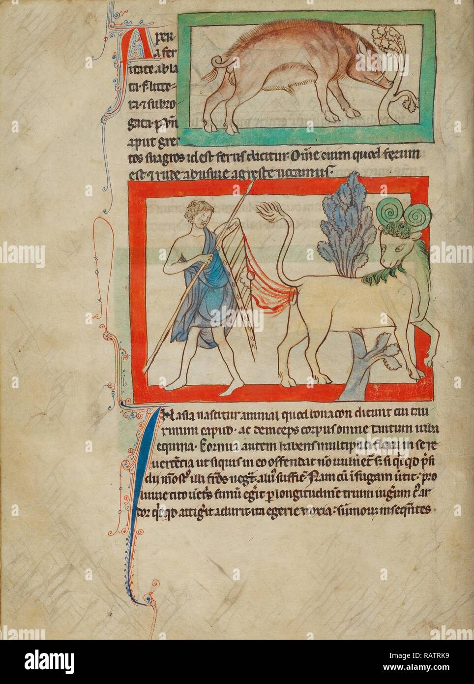 A Wild Boar, A Bonnacon, Unknown, England, Europe, about 1250 - 1260 ...