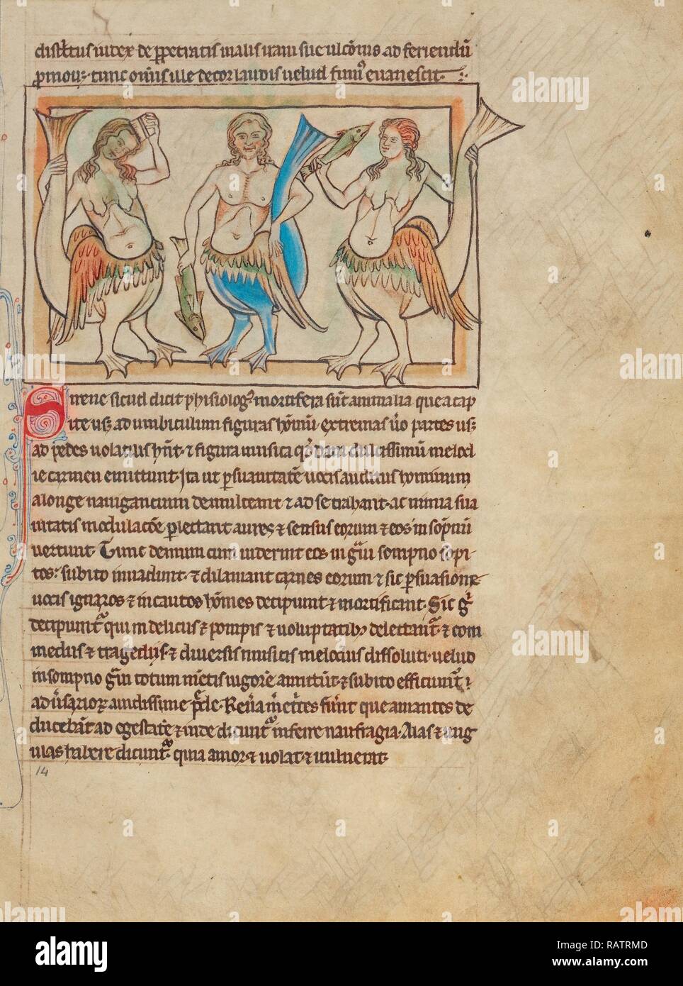 Sirens, Unknown, England, Europe, about 1250 - 1260, Pen-and-ink ...