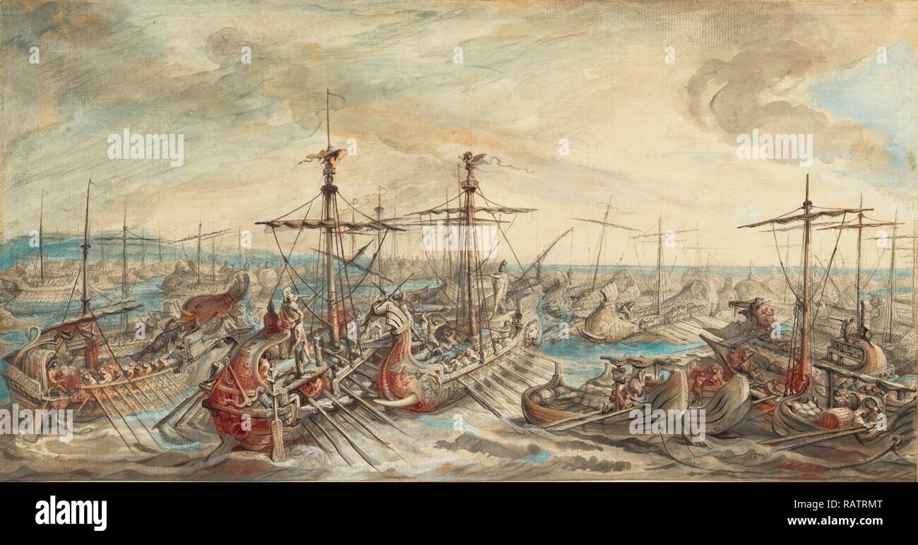 The Roman Fleet Victorious over the Carthaginians at the Battle of Cape ...