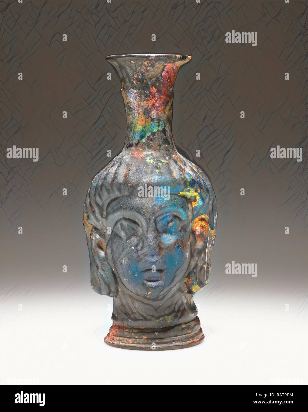 Mold-blown Head flask, Unknown, Eastern Mediterranean, Workshop in the ...