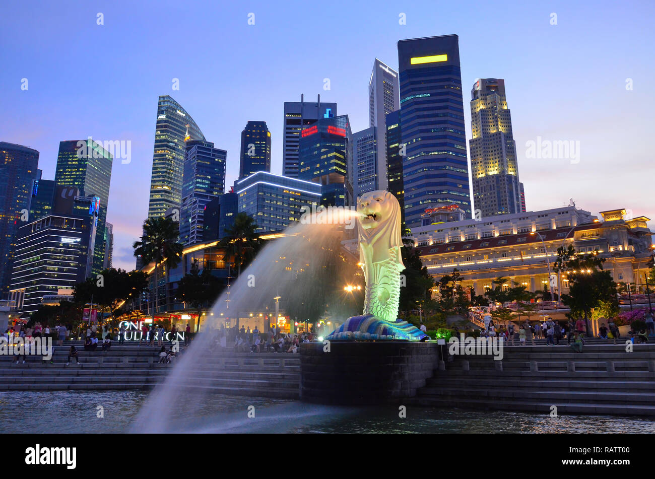 landmark of singapore Stock Photo - Alamy