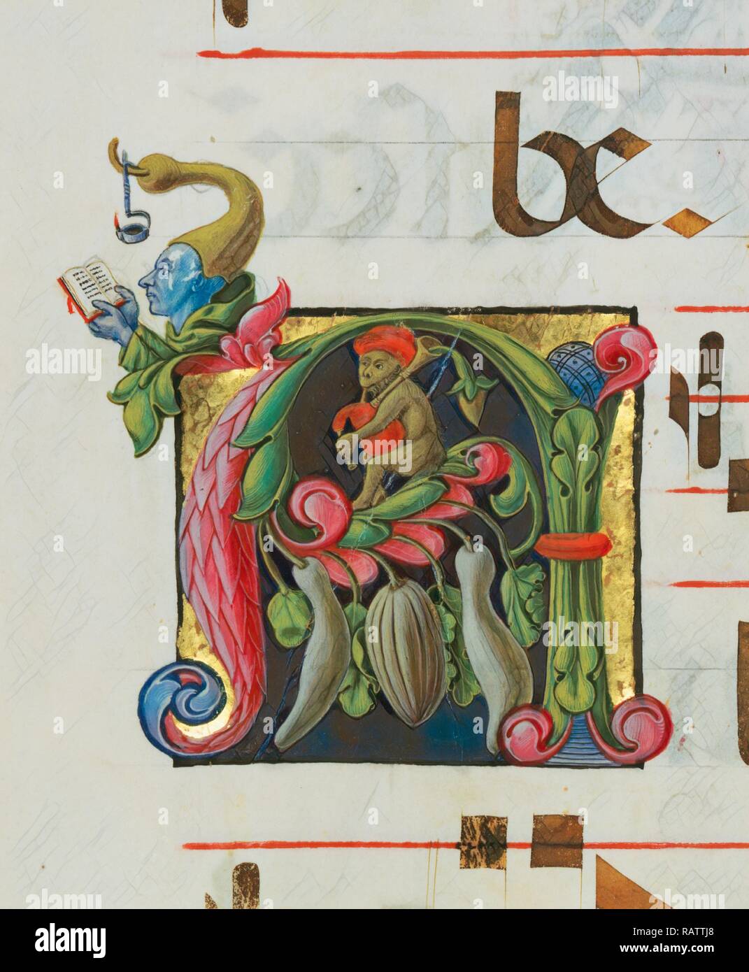 Inhabited Initial A, Unknown, Italy, Northern Italy, Europe, about 1460 ...