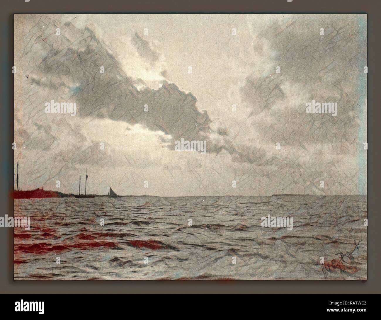 William B. Post (American, 1857 - 1921), Sunset Over Water, 1890s ...