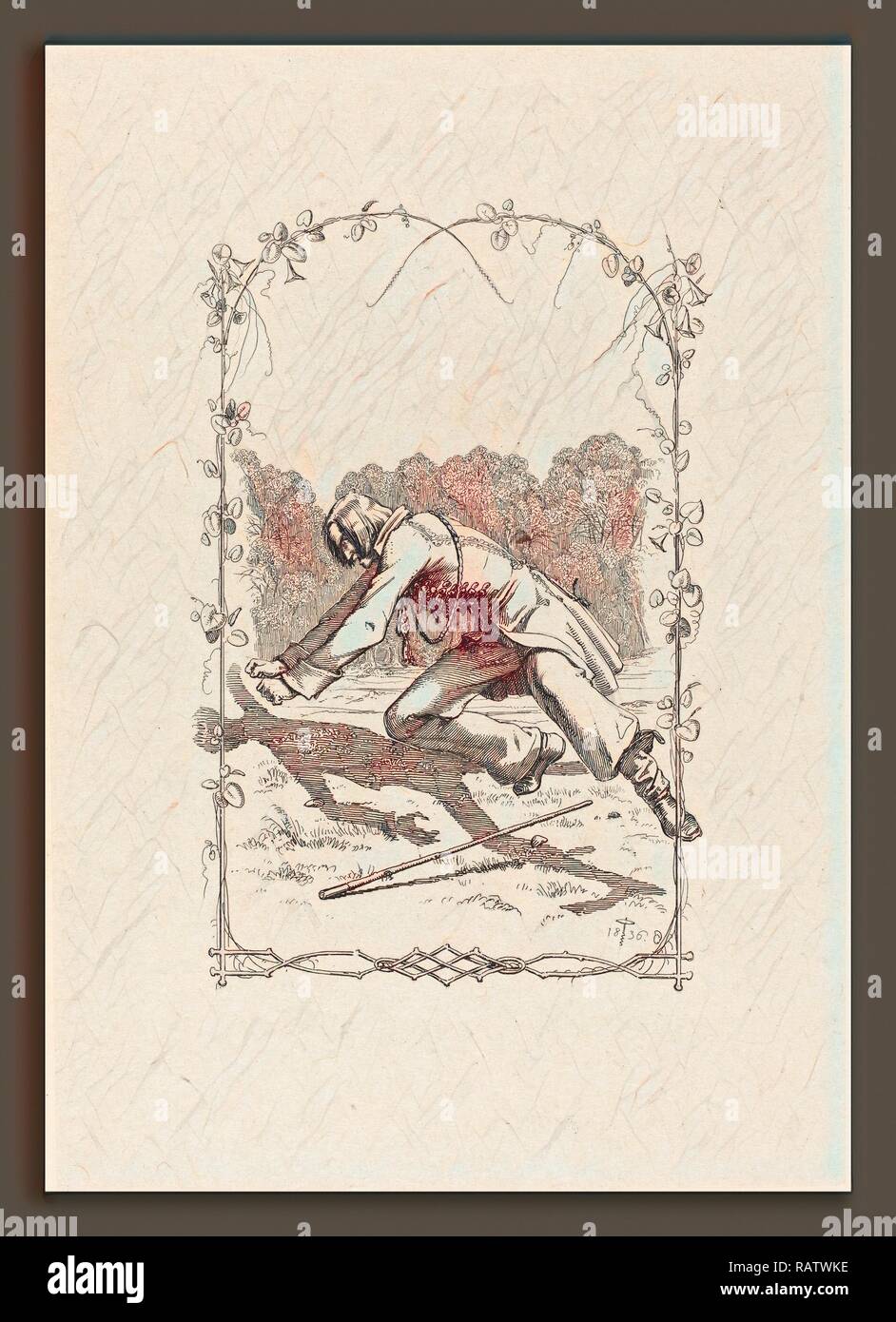 Adolf Schrödter (German, 1805 - 1875), Peter Schlemihl Chasing His ...