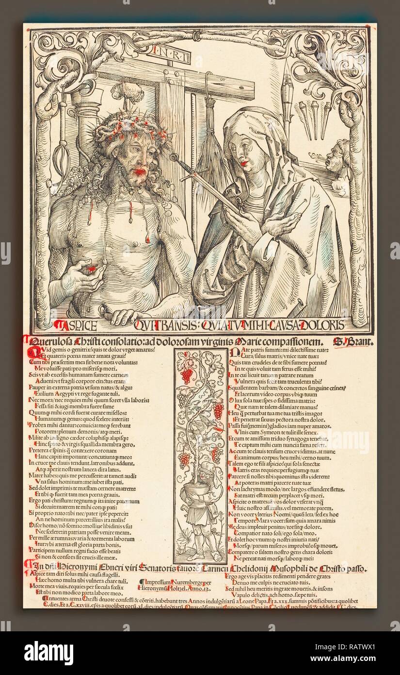 Wolf Traut (German, c. 1486 - 1520), The Man of Sorrows and Mater ...