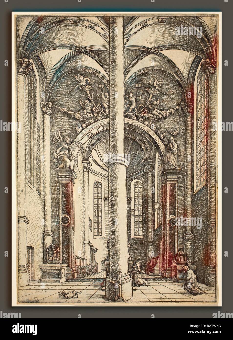 Daniel Hopfer I (German, c. 1470 - 1536), Interior of a Church with ...