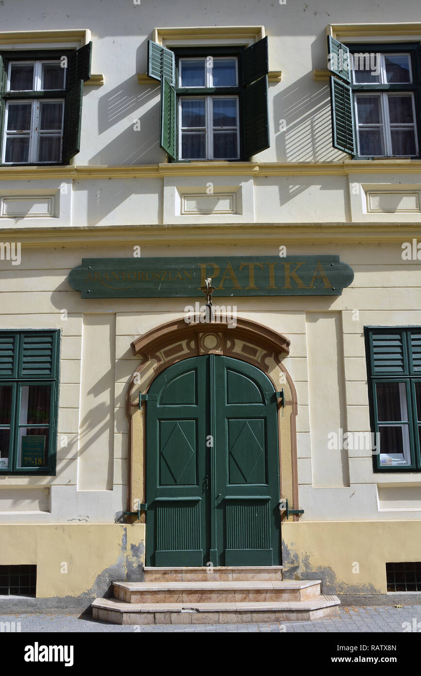 Gold Lion (Arany Oroszlán) Pharmacy, Kaposvár, Somogy County, Hungary ...