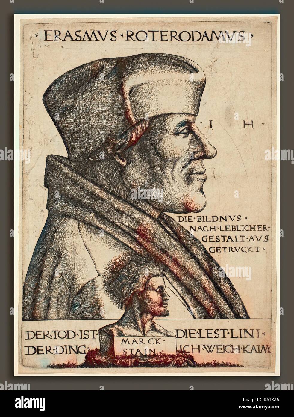Hieronymus Hopfer (German, active c. 1520 - 1550 or after), Erasmus of ...