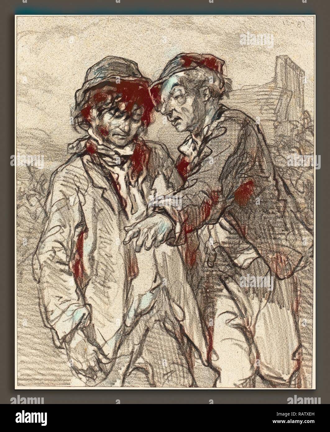 Paul Gavarni (French, 1804 - 1866), Histoire d'en dire deux, lithograph ...