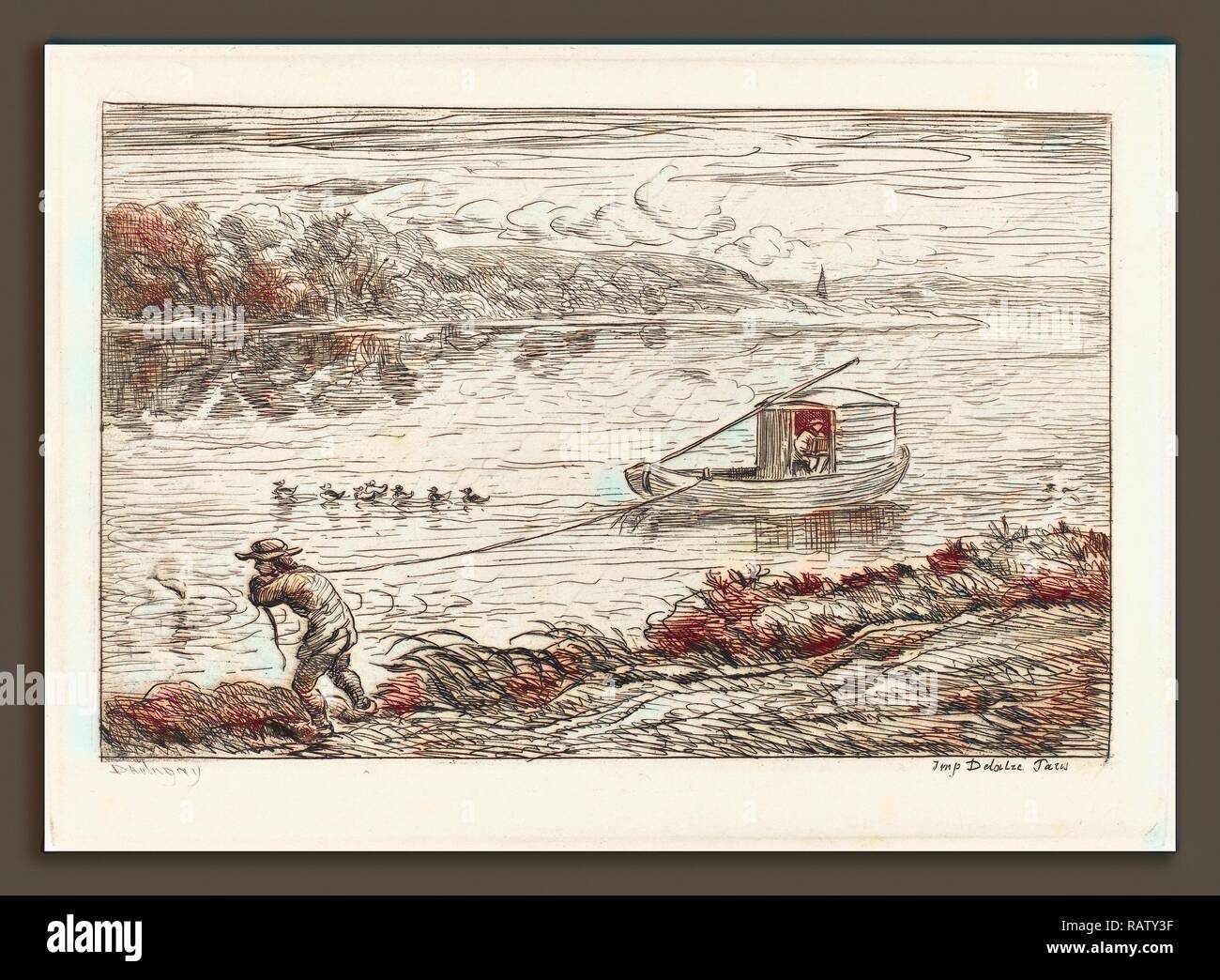 Charles-François Daubigny (French, 1817 - 1878), Cabin Boy Pulling the ...