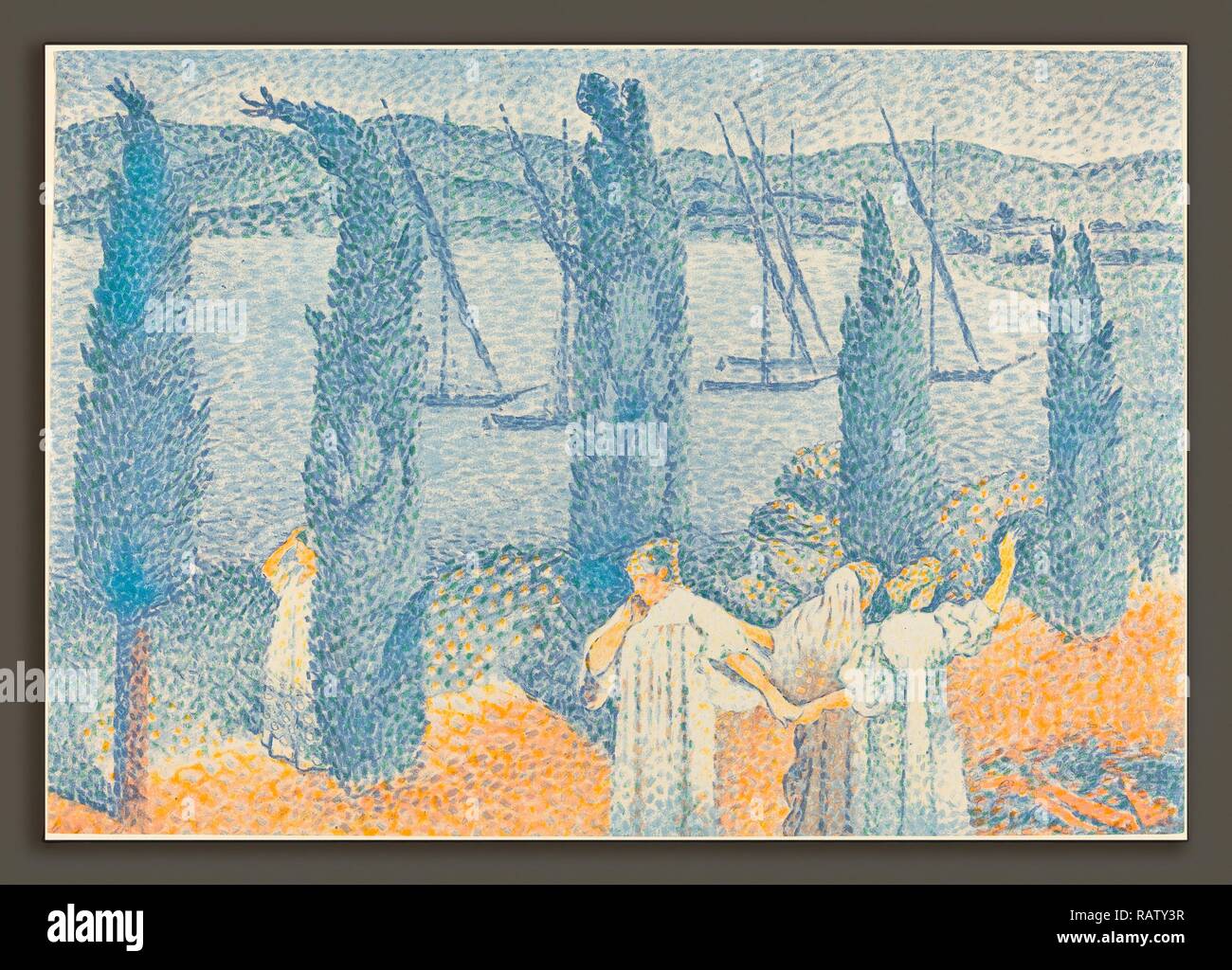 Henri Edmond Cross (French, 1856 - 1910), La Promenade, 1897, 5-color ...