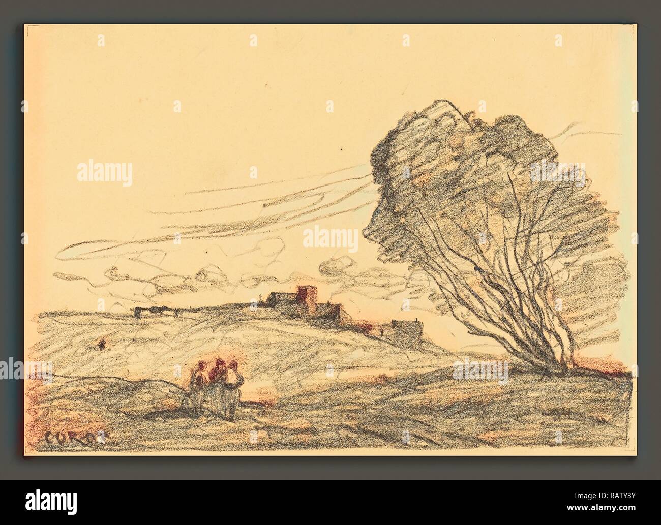 Jean-Baptiste-Camille Corot (French, 1796 - 1875), The Isolated Fort ...