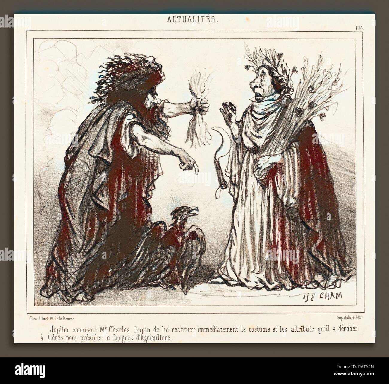 Amédée Charles Henri Cham, Jupiter sommant Mr. Charles Dupin, 1858 ...