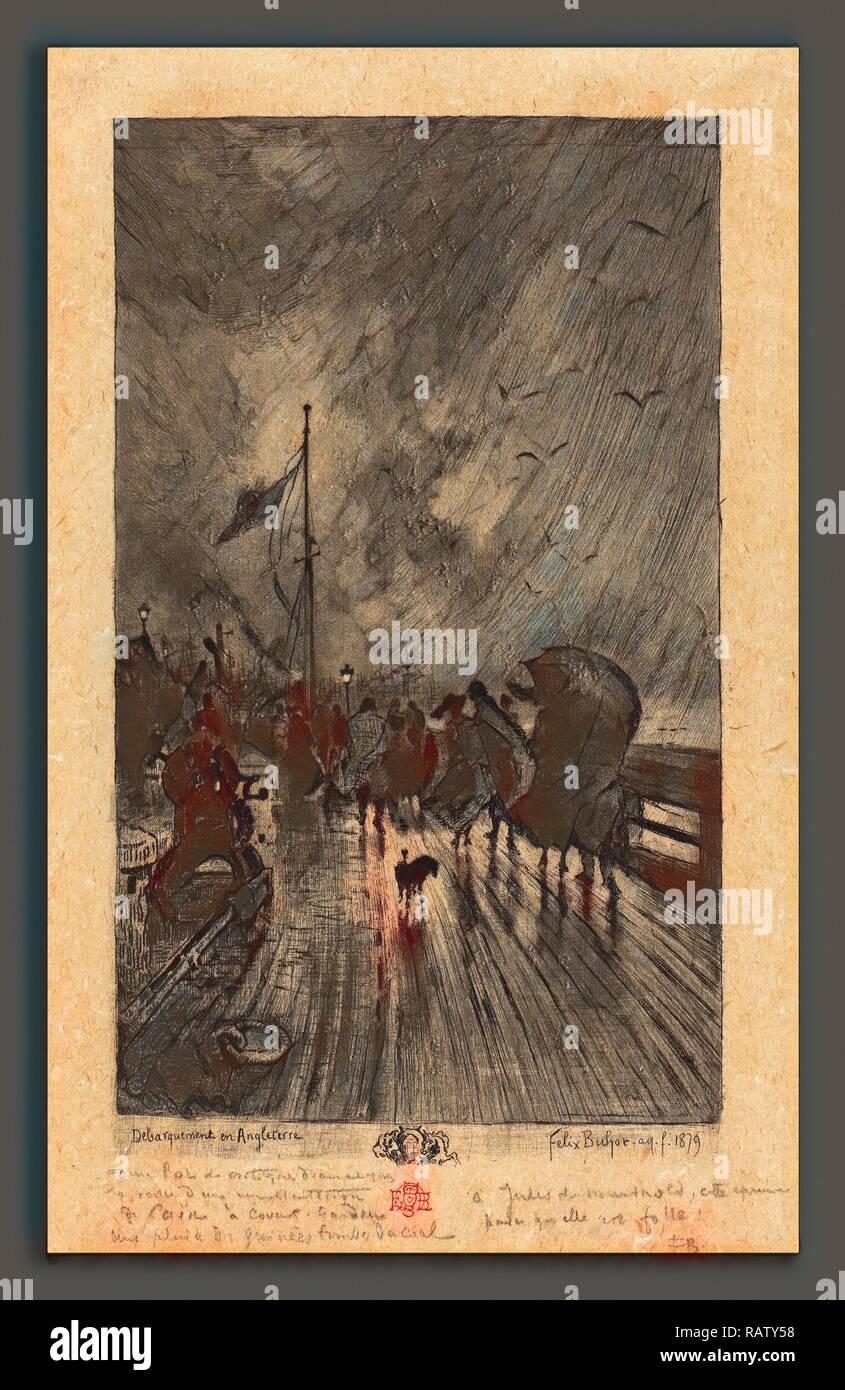 Félix-Hilaire Buhot (French, 1847 - 1898), Un Débarquement en ...