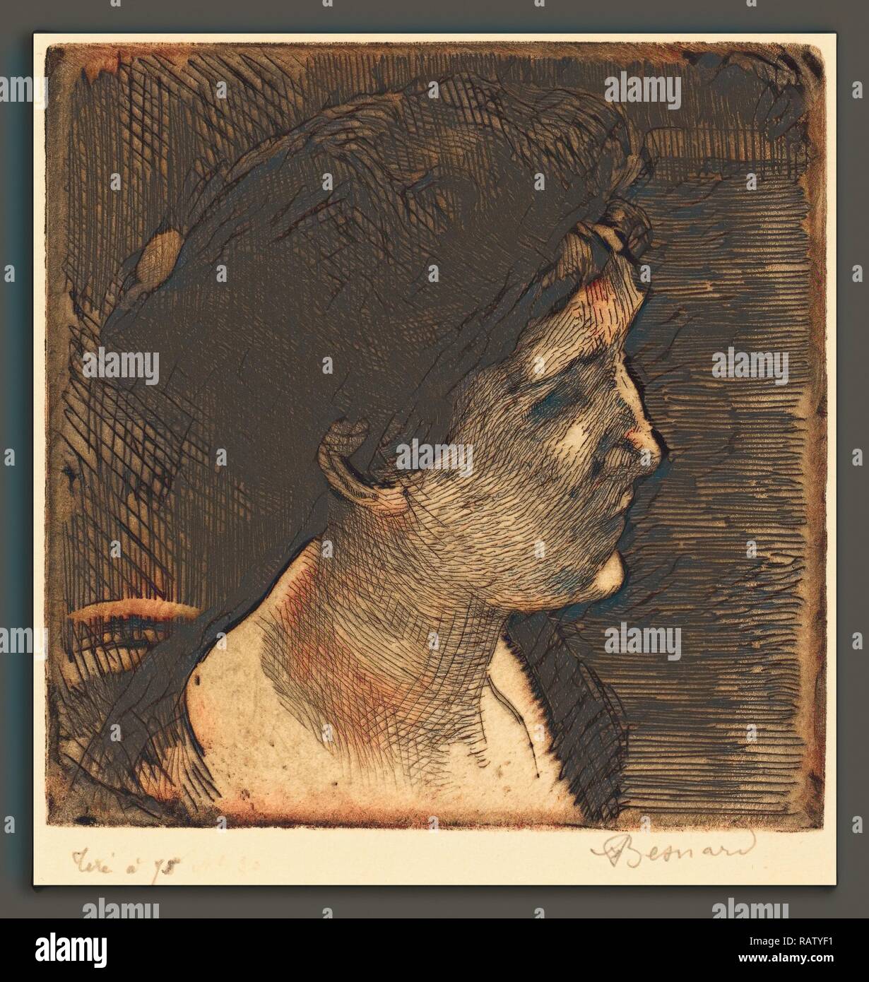 Albert Besnard (French, 1849 - 1934), Woman in Full Profile (Grand ...