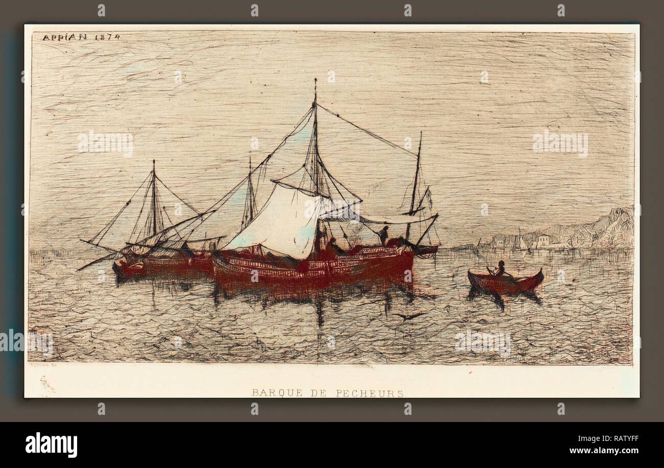 Adolphe Appian (French, 1818 - 1898), Barque de Pecheurs, 1874, etching ...