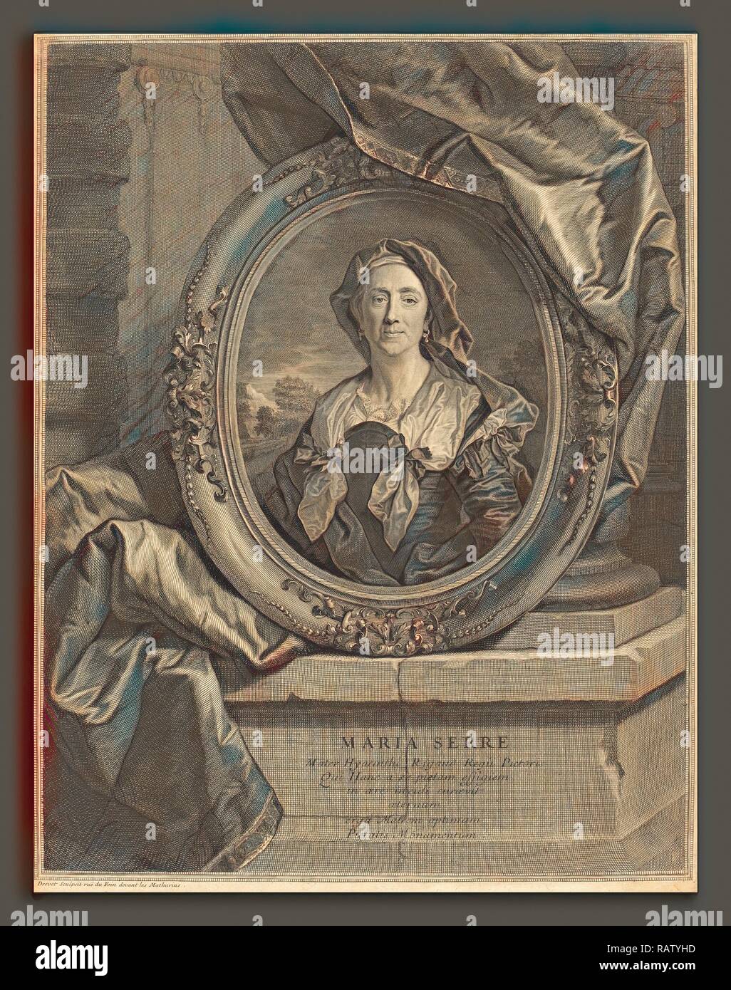 Pierre Drevet after Hyacinthe Rigaud (French, 1663 - 1738), Maria Serre ...