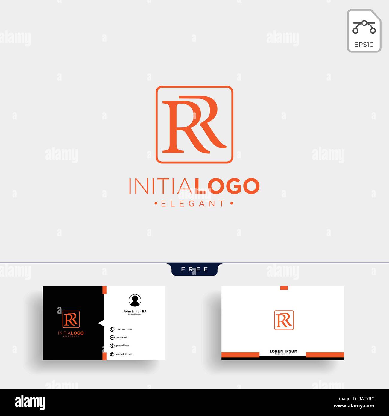 initial r luxury logo template vector illustration and business card ...
