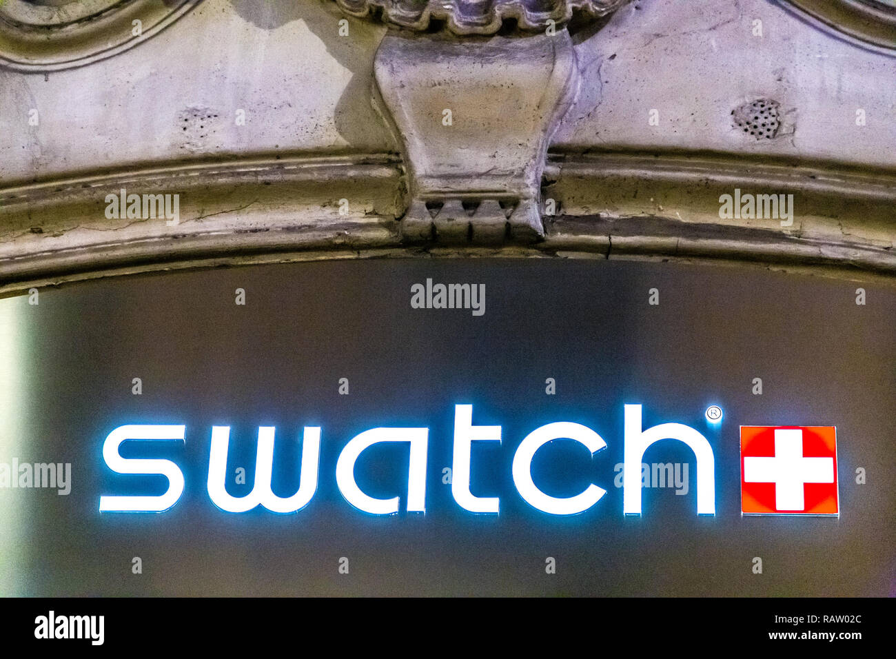 Swatch logo hi-res stock photography and images - Alamy