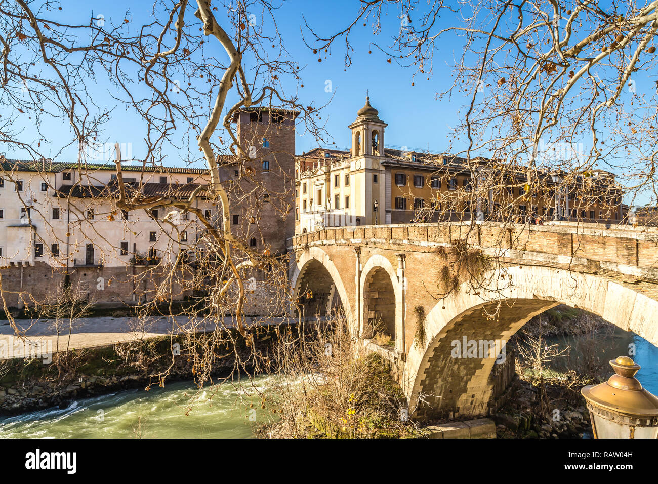 Roman bridge in rome hi-res stock photography and images - Alamy