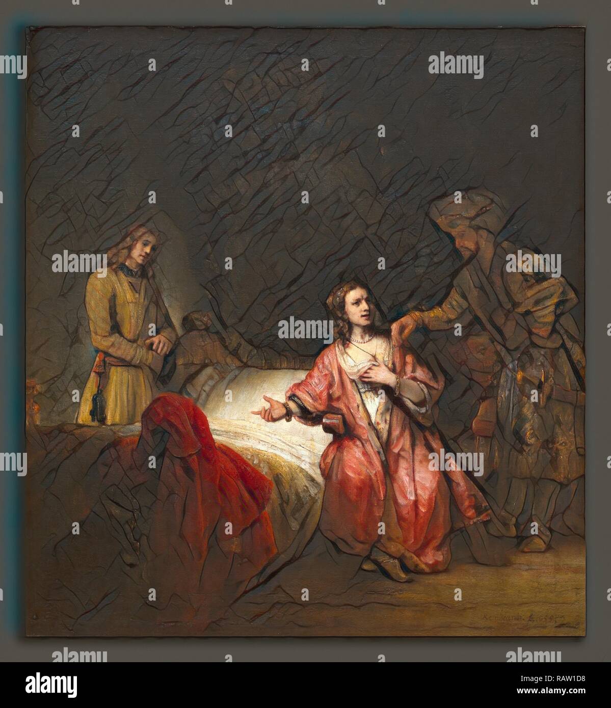 Rembrandt Workshop, Joseph Accused by Potiphar's Wife, 1655, oil on ...