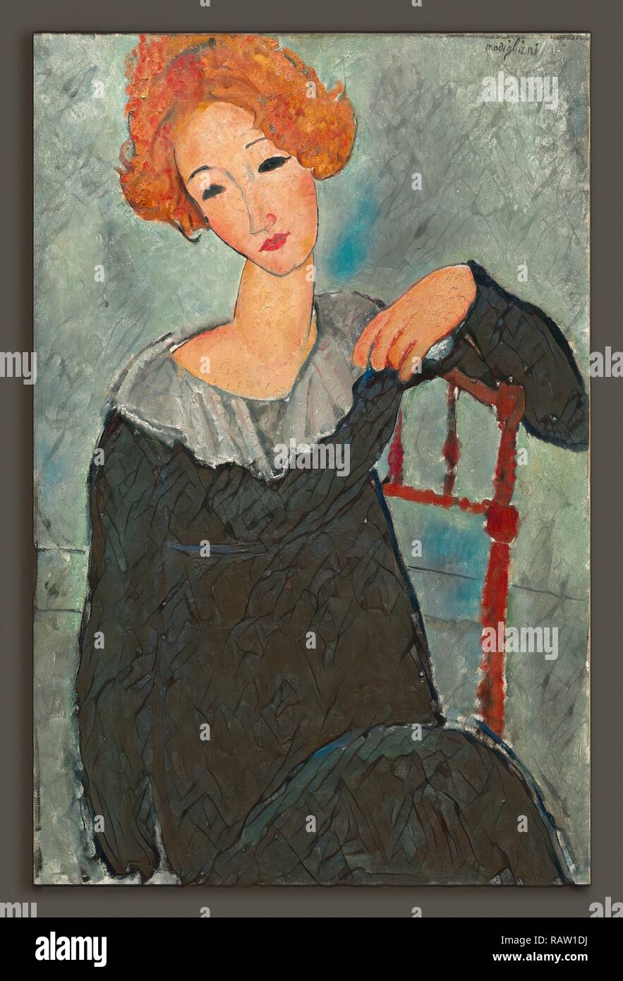 Amedeo Modigliani, Woman with Red Hair, Italian, 1884 - 1920, 1917, oil ...