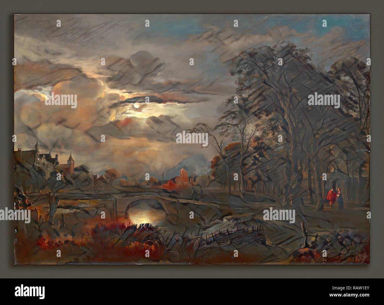 Aert van der Neer (Dutch, 1603-1604 - 1677), Moonlit Landscape with ...