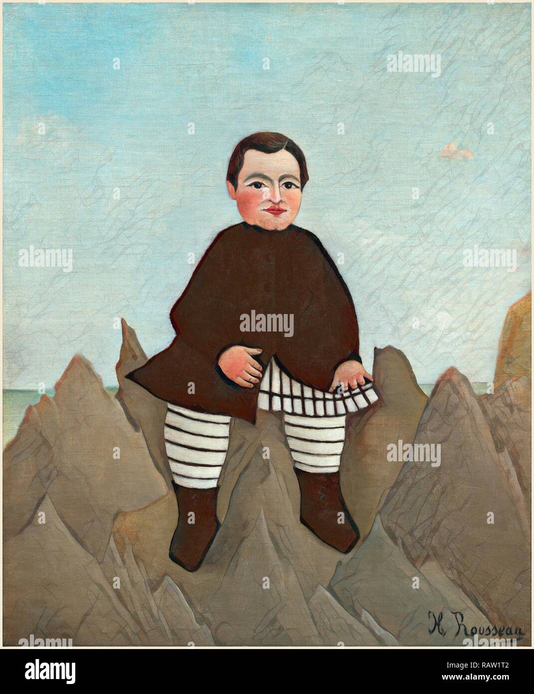 Henri Rousseau, French (1844-1910), Boy on the Rocks, 1895-1897, oil on ...