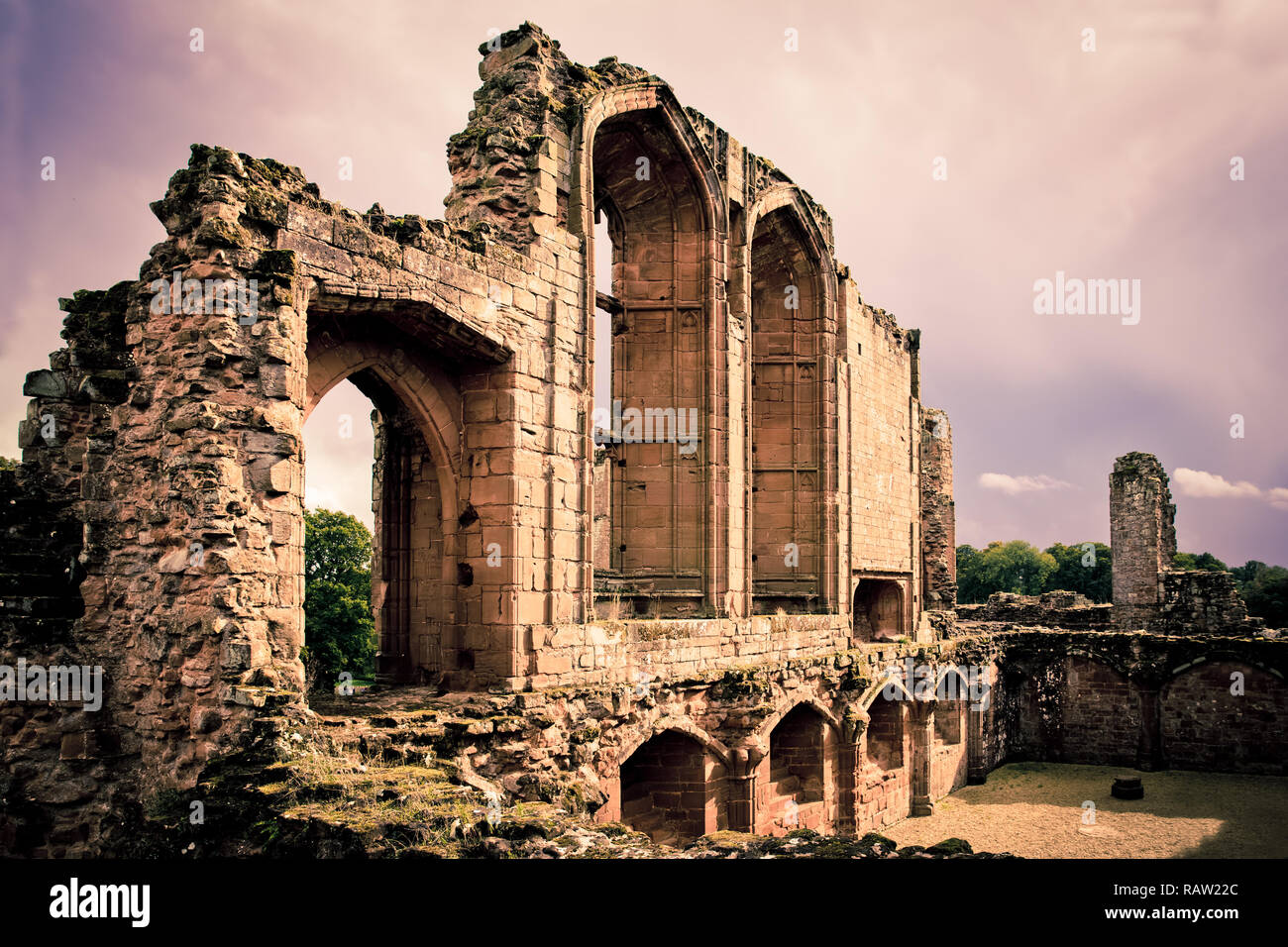 Medieval castle architectural details from Kenilworth Castle UK Stock ...