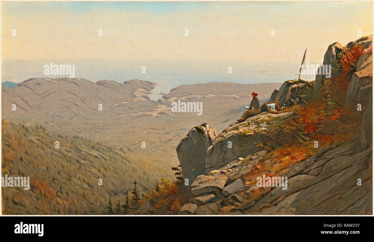 Sanford Robinson Gifford, American (1823-1880), The Artist Sketching at ...