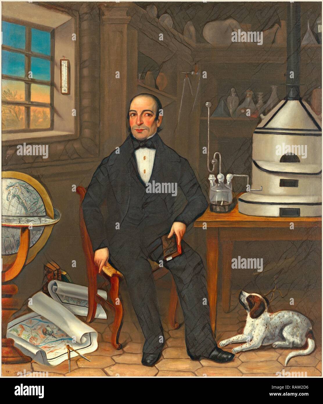 American 19th Century, Man of Science, 1839, oil on canvas. Reimagined ...