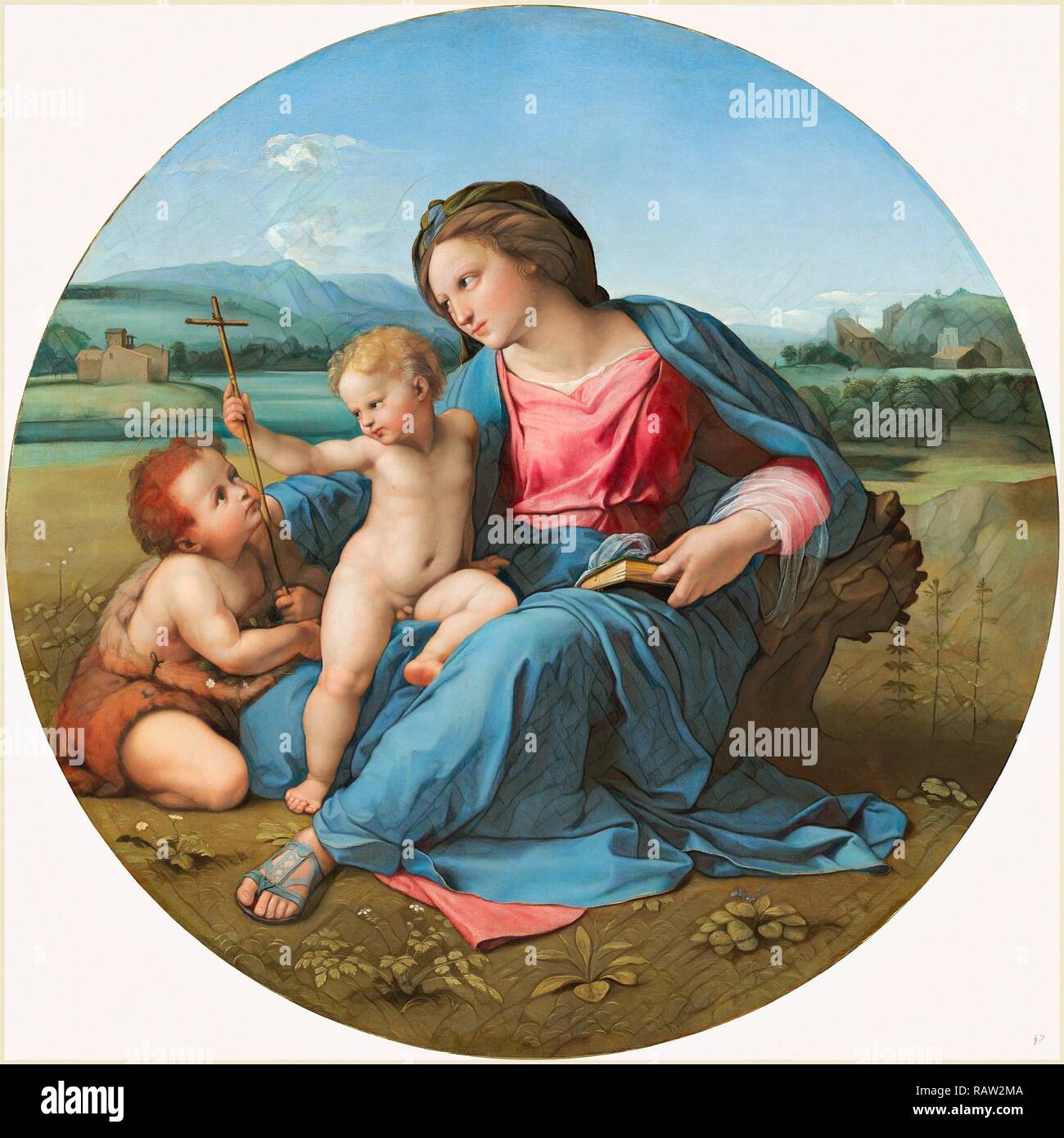 Raphael, Italian (1483-1520), The Alba Madonna, c. 1510, oil on panel ...