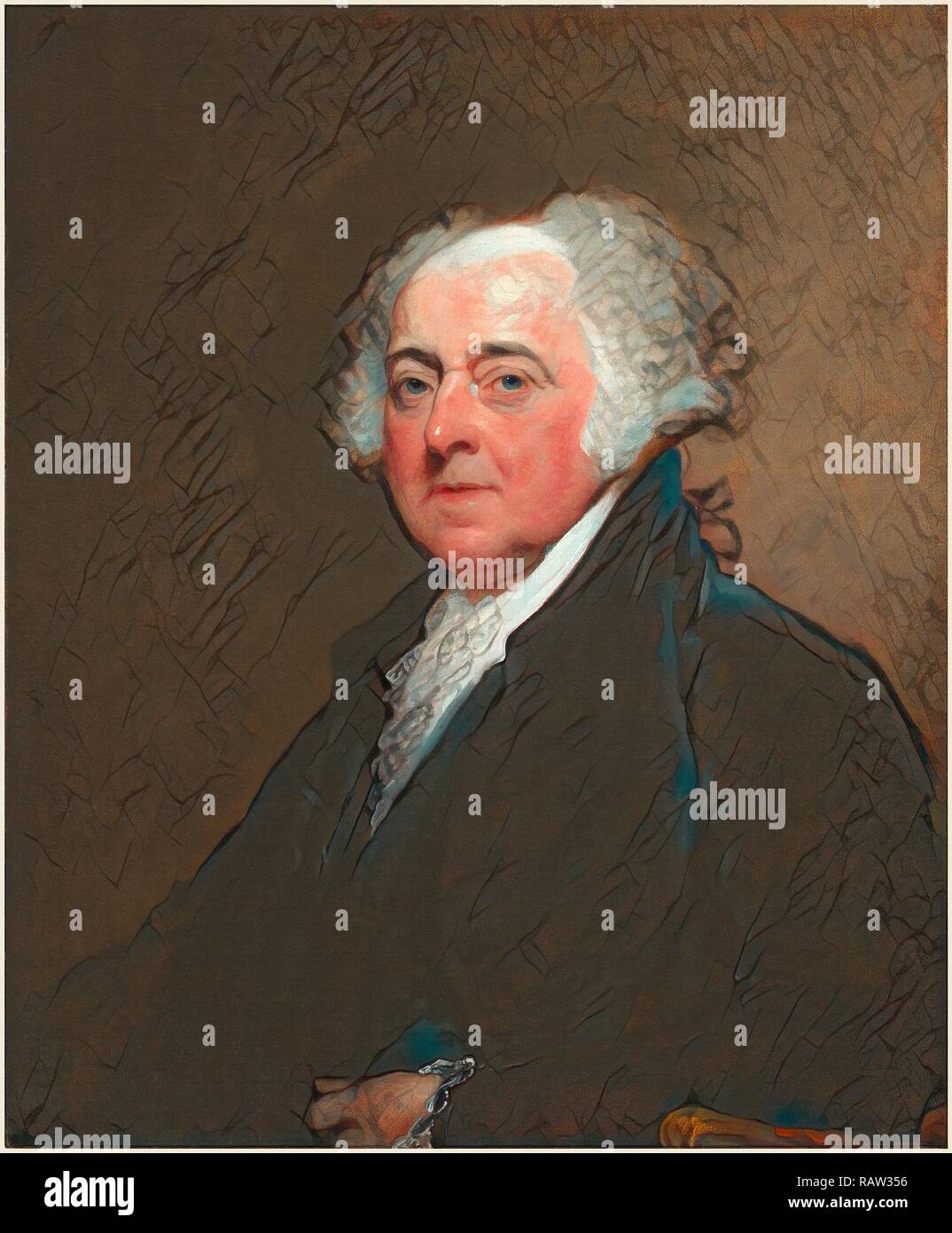 Gilbert Stuart, John Adams, American, 1755-1828, c. 1800-1815, oil on ...