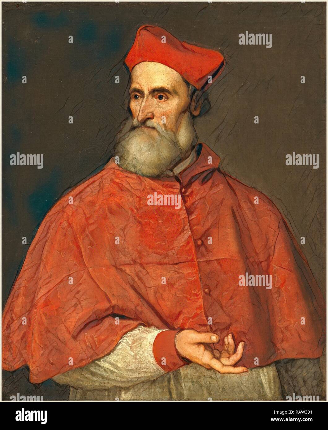 Titian, Cardinal Pietro Bembo, Italian, c. 1490-1576, c. 1540, oil on ...