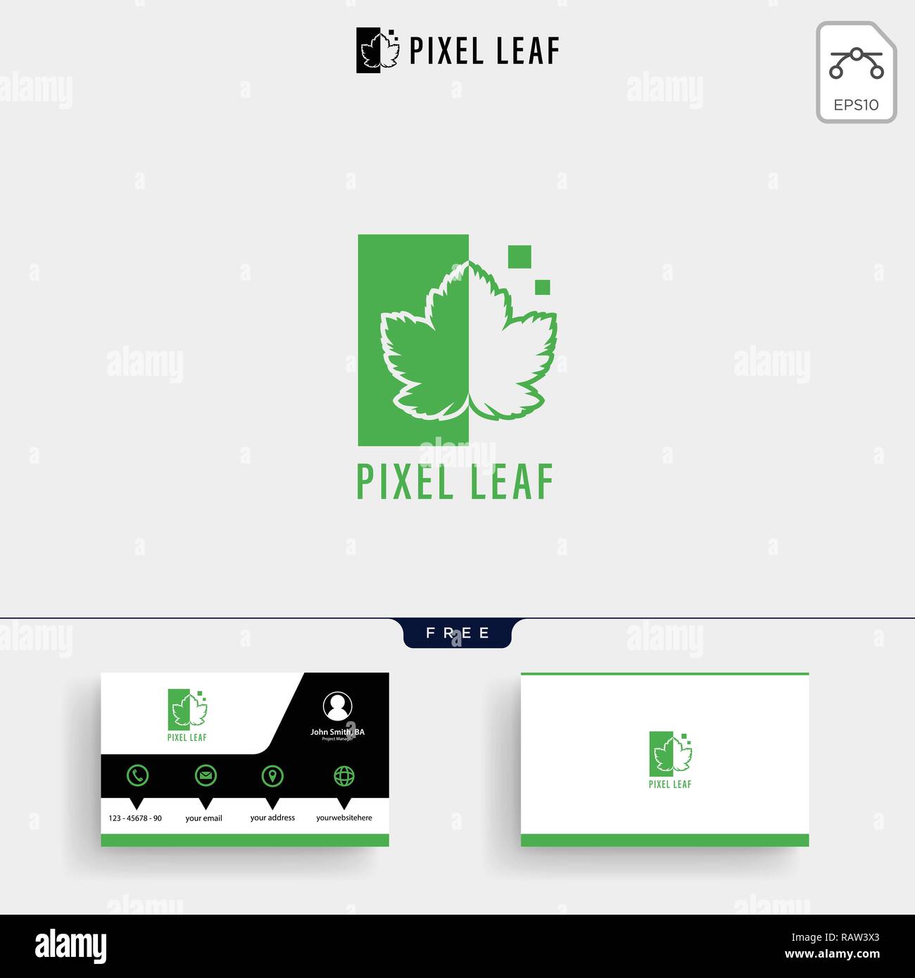 Pixel leaf Stock Vector Images - Alamy