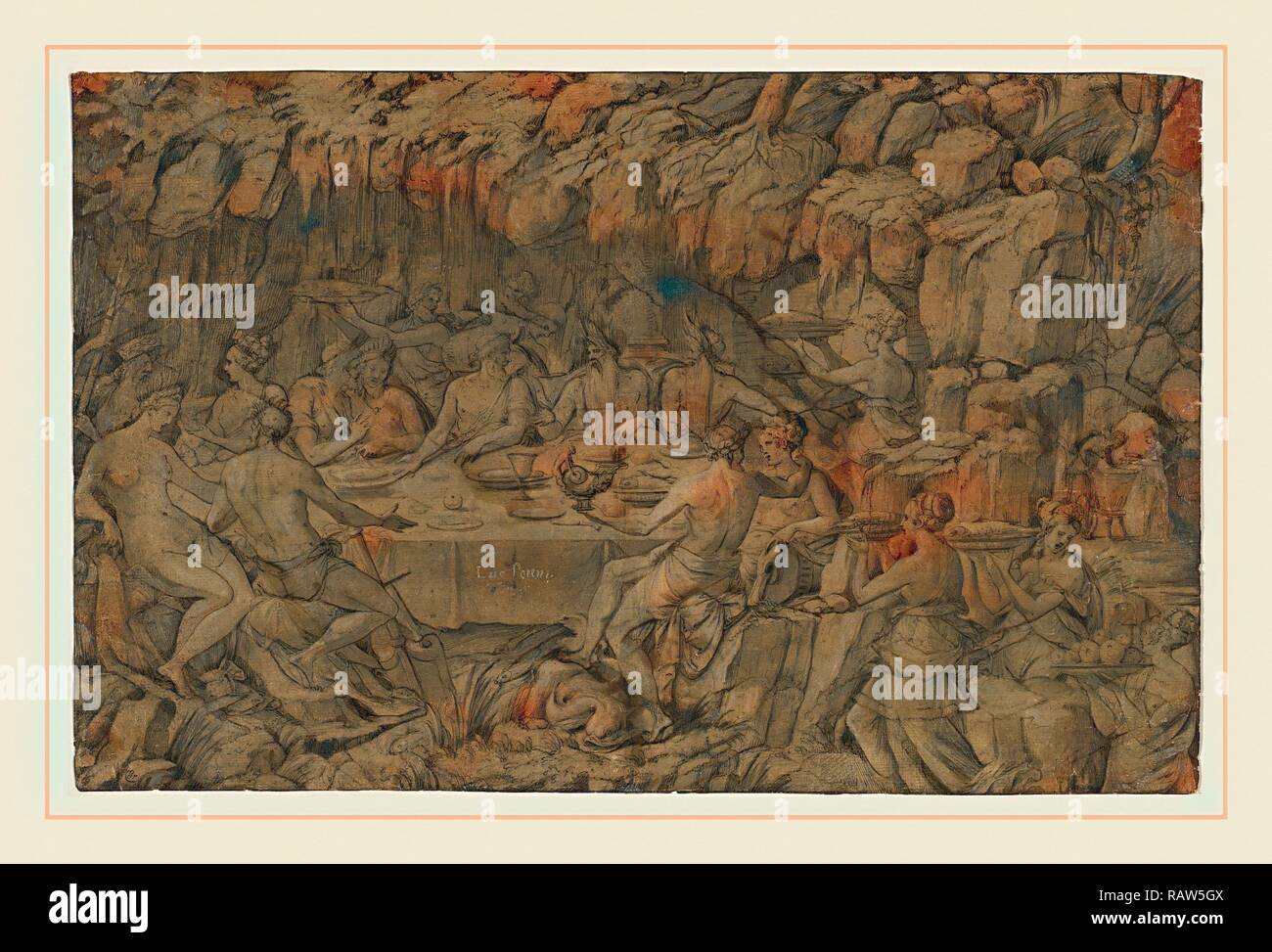 Luca Penni, Italian (1500-1504-1556), The Banquet of Achelous, c. 1545 ...