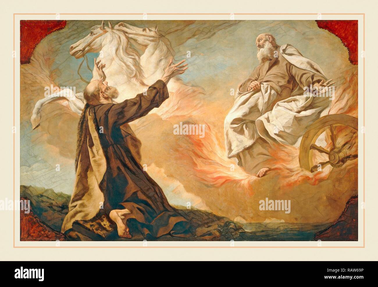 Giuseppe Angeli, Italian (1712-1798), Elijah Taken Up in a Chariot of ...