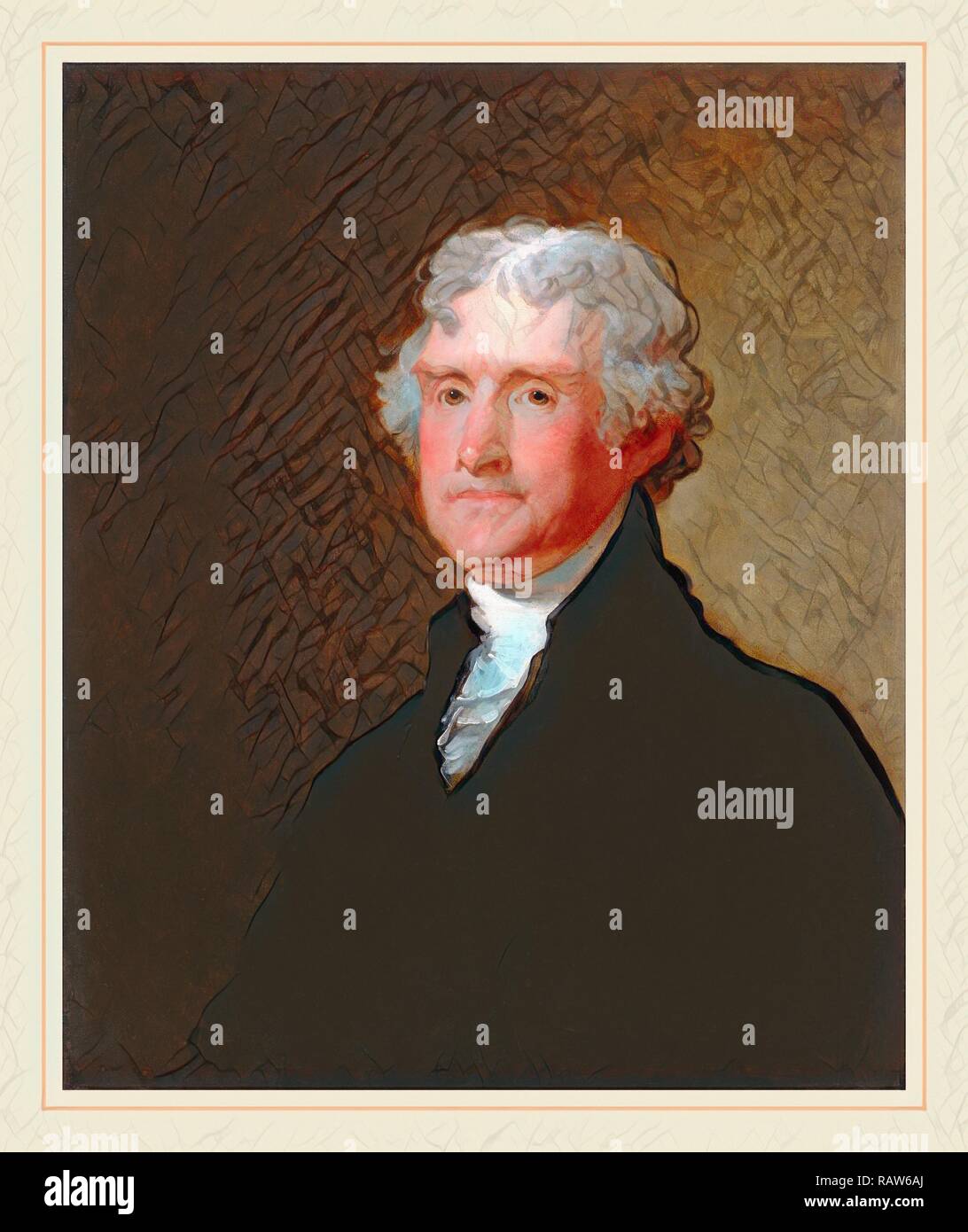 Gilbert Stuart, Thomas Jefferson, American, 1755-1828, c. 1821, oil on ...