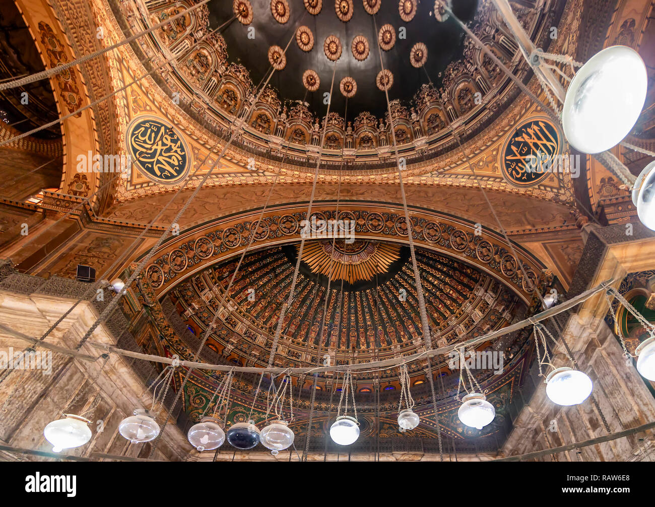 Ceiling of the alabaster mosque on inside hi-res stock photography and ...