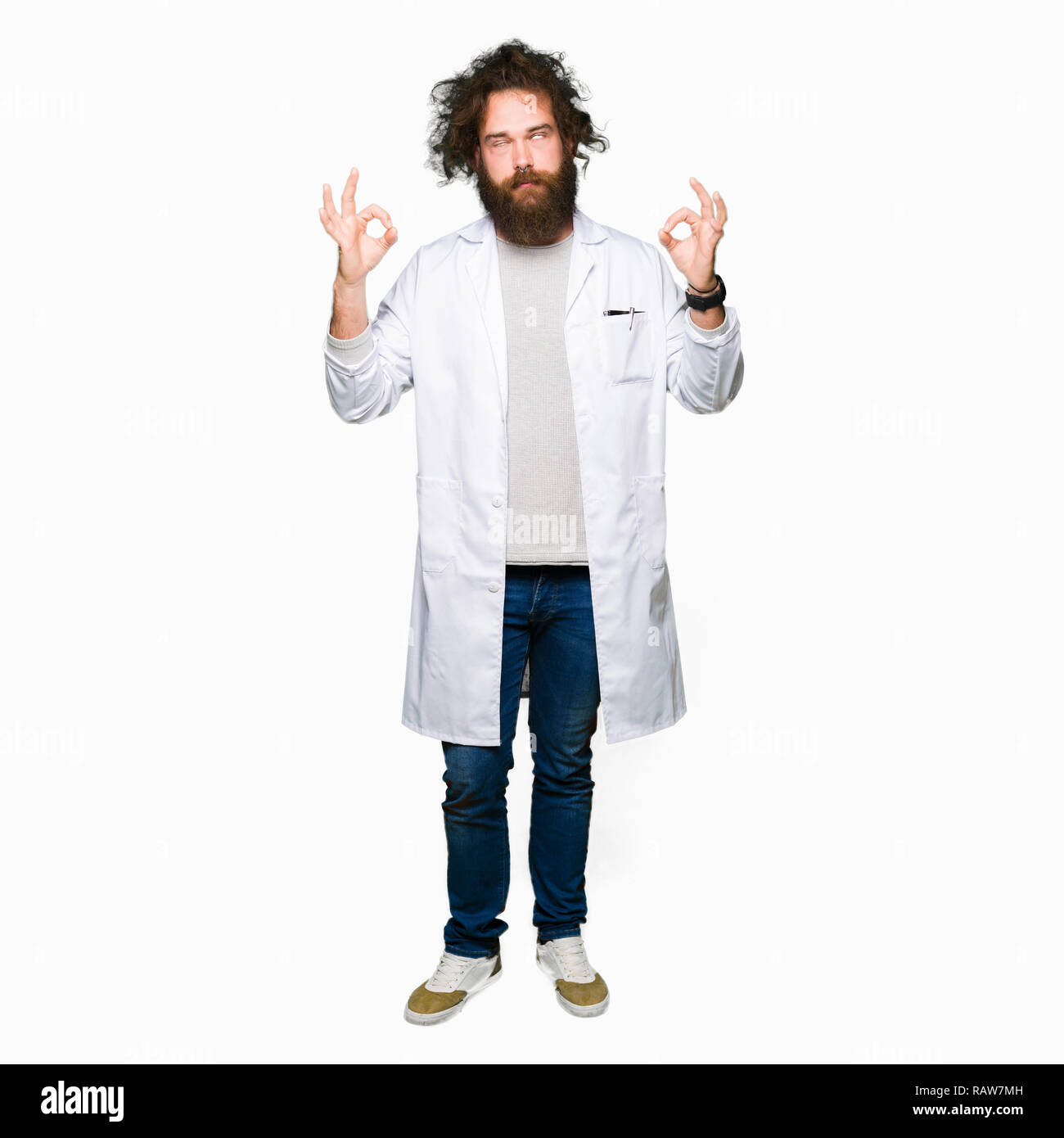 Mad scientist and hair Cut Out Stock Images & Pictures - Alamy