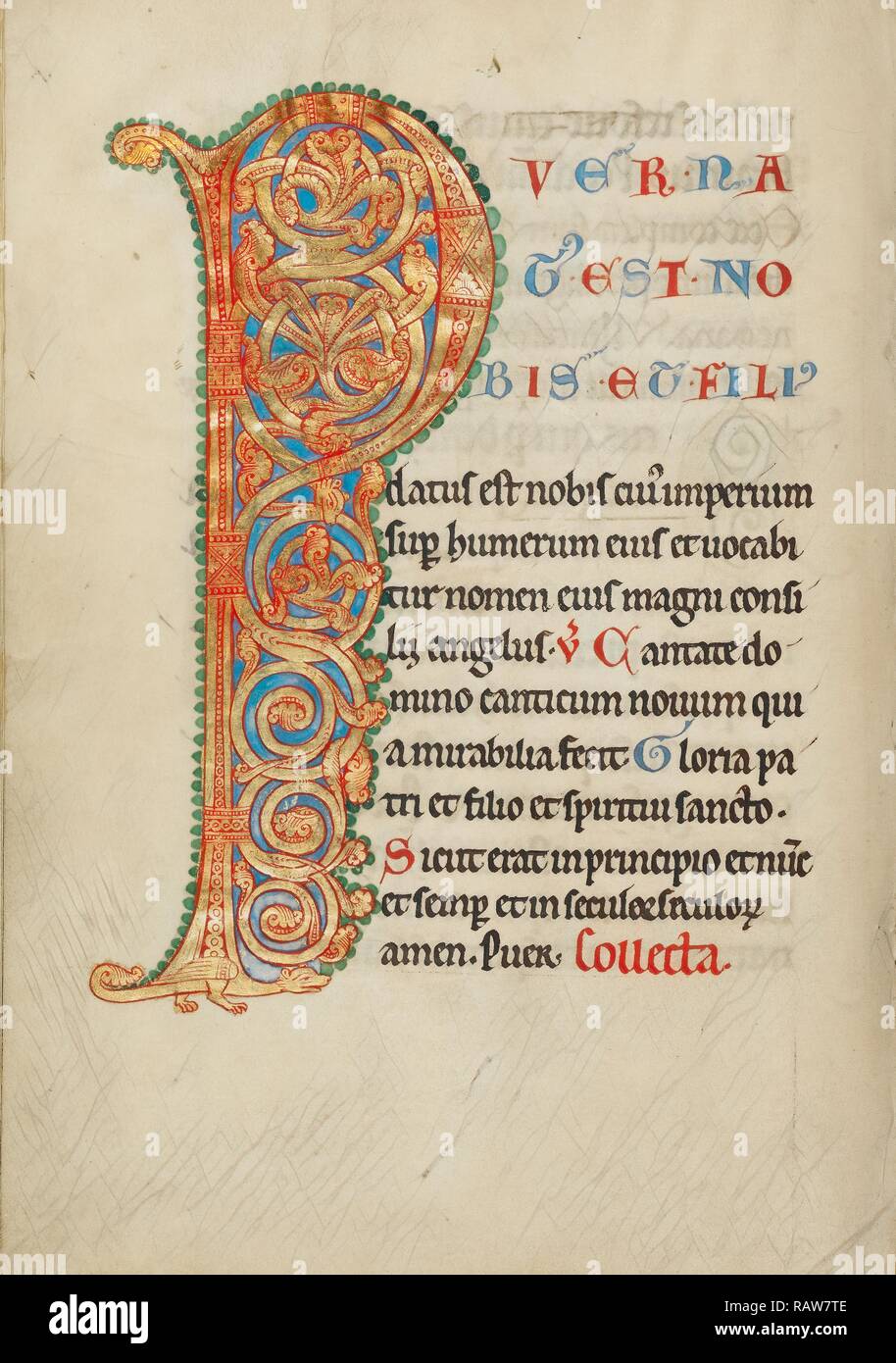 Inhabited Initial P, Unknown, Steinfeld, Germany, Europe, about 1180 ...