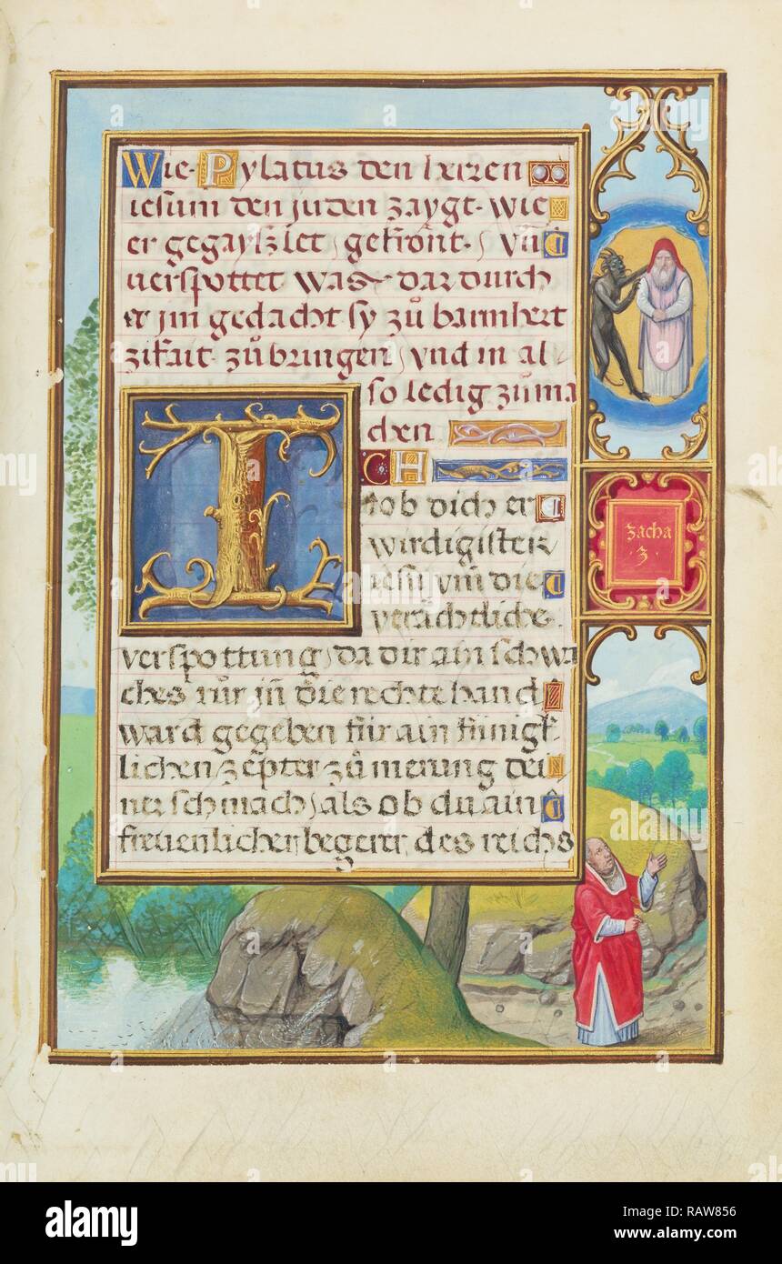 Border with Zechariah's Vision of the High Priest and the Devil, Simon ...