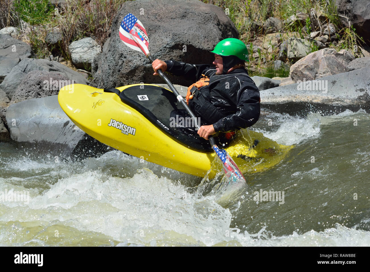 Kayaking on the Rio Grande Stock Photo - Alamy