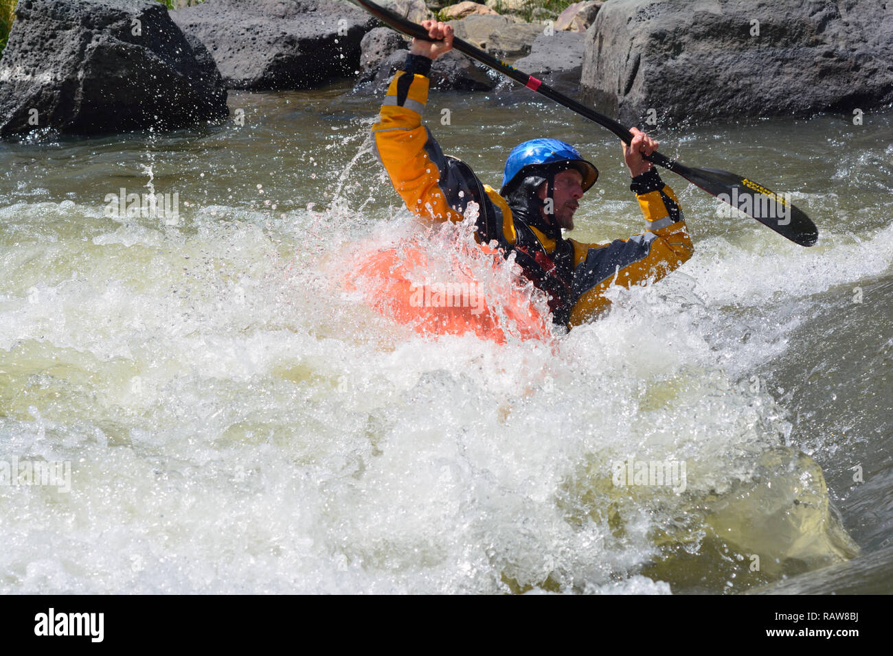 Kayaking on the Rio Grande Stock Photo - Alamy