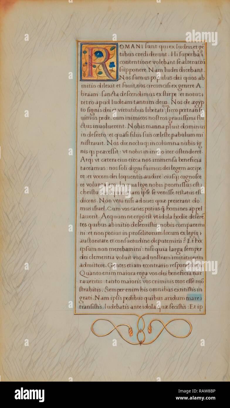 Decorated Initial R, Unknown, Paris, France, Europe, about 1520 - 1530 ...