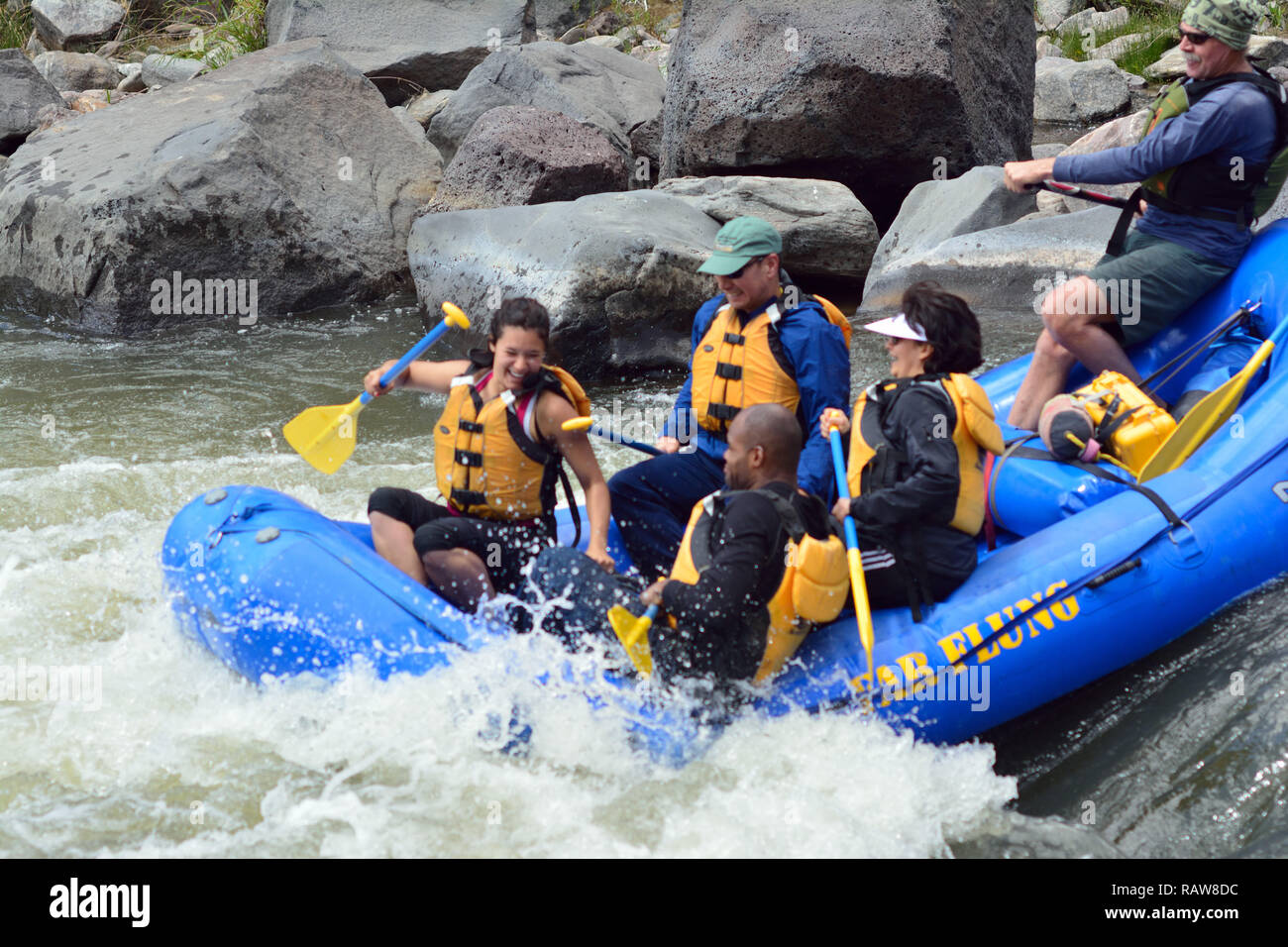 Kayaking on the Rio Grande Stock Photo - Alamy